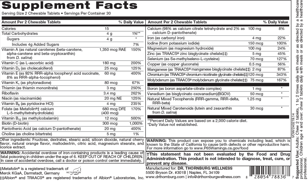 Complete Chewable Multivitamin – Dr. Thornburg Wellness
