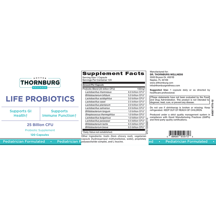Life Probiotic Capsules – Dr. Thornburg Wellness